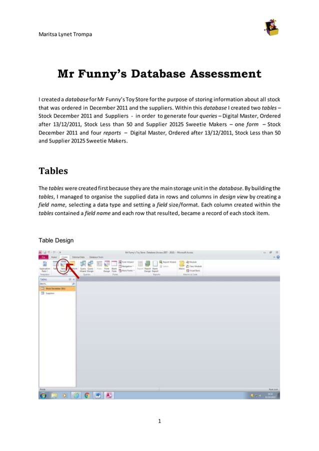 Mr Funny's Toy Store Database Assessment | PDF