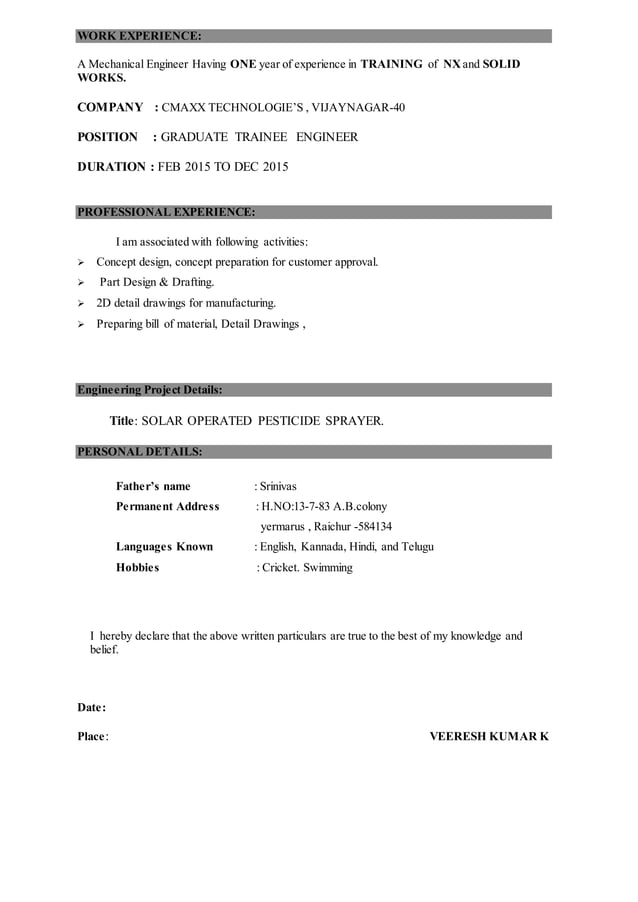 veeresh.ug.solid works EXP | DOCX | Civil Engineering Industry | Industries