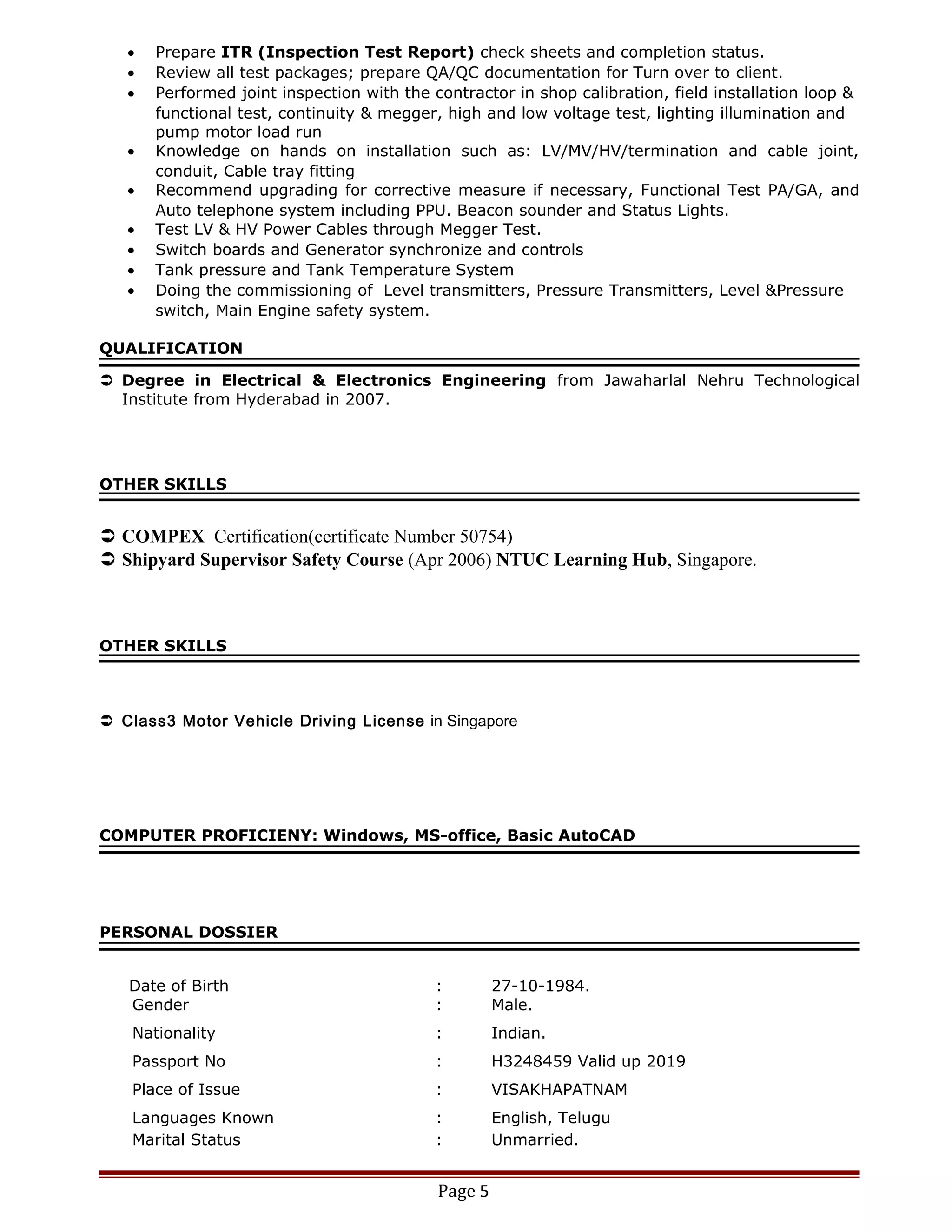 ugandhar CompEx resume | PDF