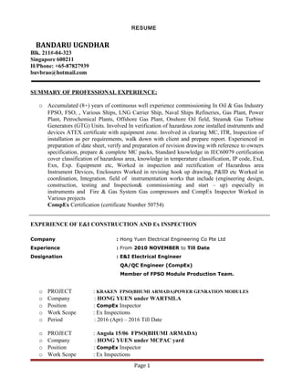 ugandhar CompEx resume | PDF