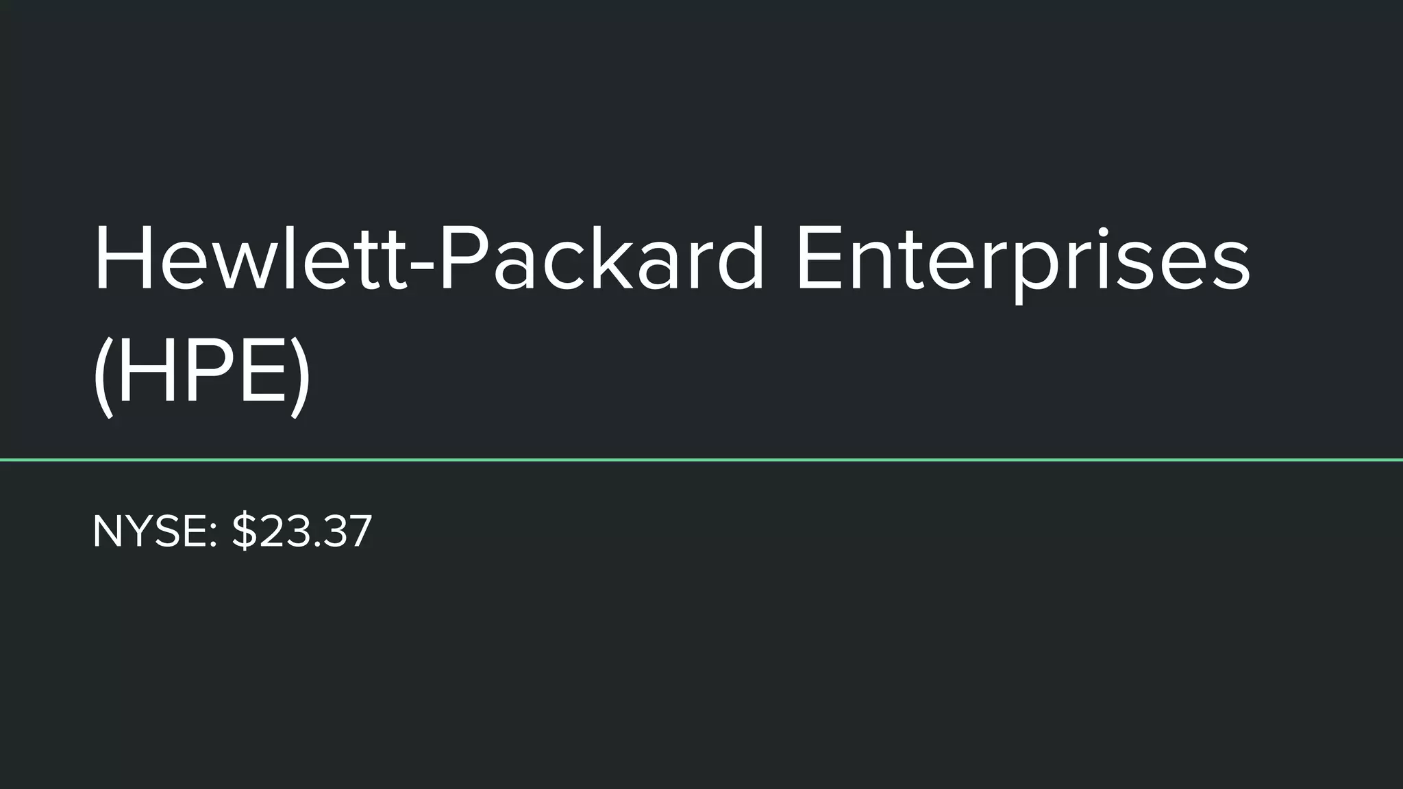 Hewlett-Packard Enterprises (HPE) | PDF