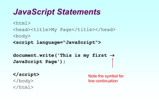 Introduction to JavaScript | PPT