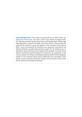 Agricultural Policies in Non OECD Countries Monitoring and Evaluation ...