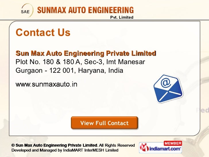 Sun Max Auto Engineering Private Limited Haryana India