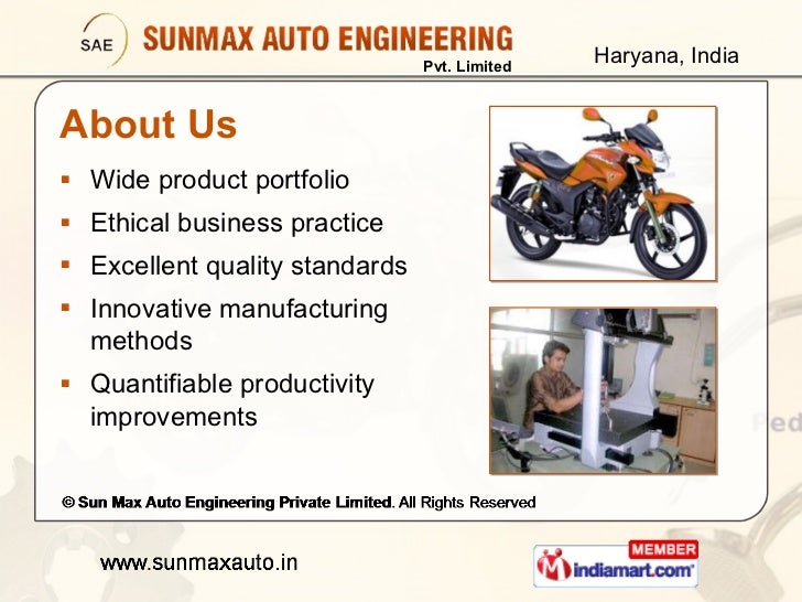 Sun Max Auto Engineering Private Limited Haryana India