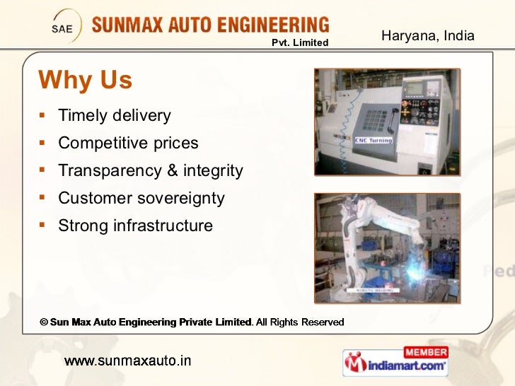 Sun Max Auto Engineering Private Limited Haryana India