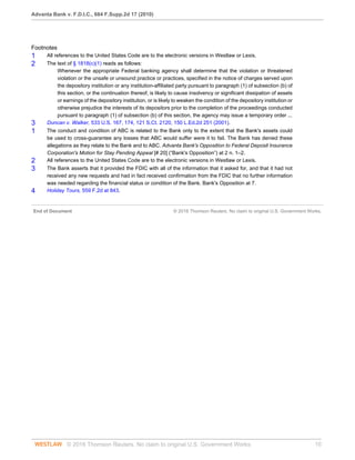 Advanta Bank v FDIC | PDF