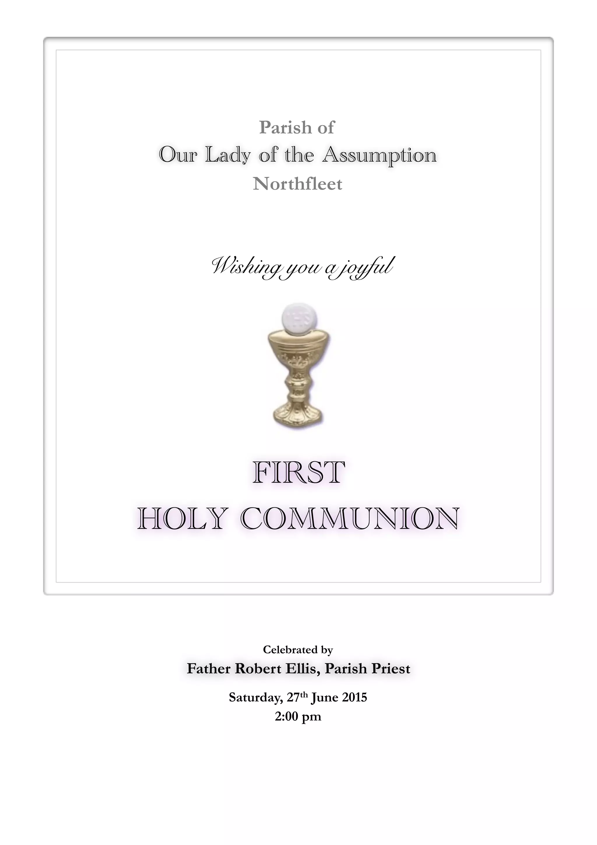 communion booklet | PDF