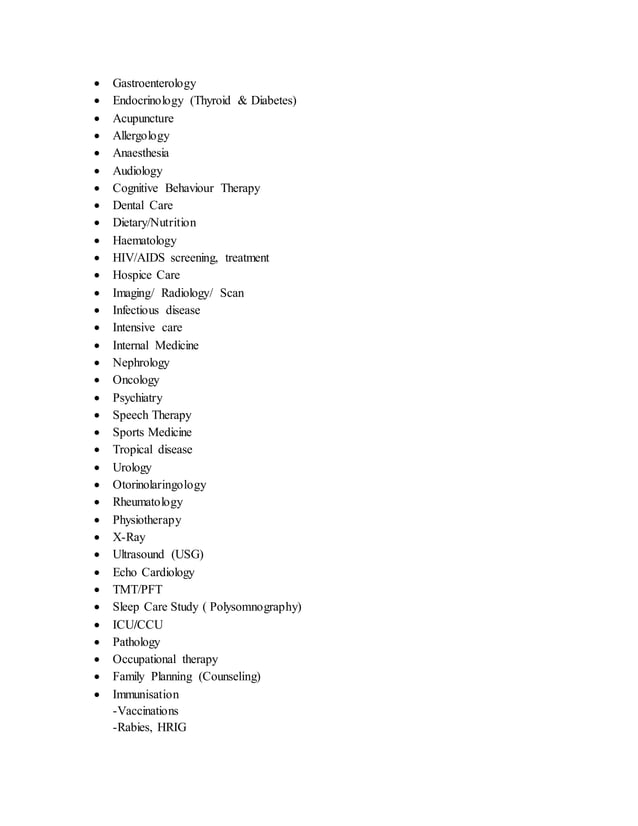 Hospital Profile | DOCX | Infectious Diseases | Diseases and Conditions