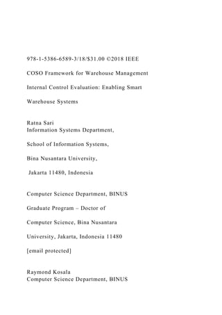 978-1-5386-6589-318$31.00 ©2018 IEEE COSO Framework for .docx