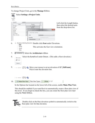 revit architecture basics | PDF