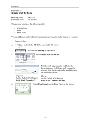 revit architecture basics | PDF