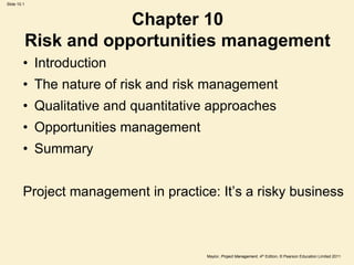 Risk management and opprtuinty _pp10.ppt