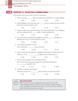 Possessive pronouns and possessive adjectives | PDF