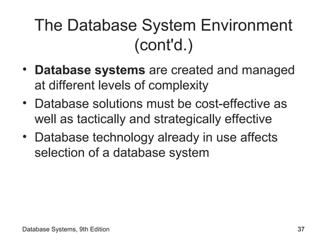 Fundamentals of Database ppt ch01 | PPT
