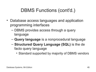 Fundamentals of Database ppt ch01 | PPT