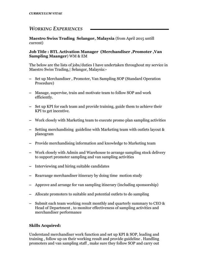 Julie Gan Yoke Kee Resume | PDF