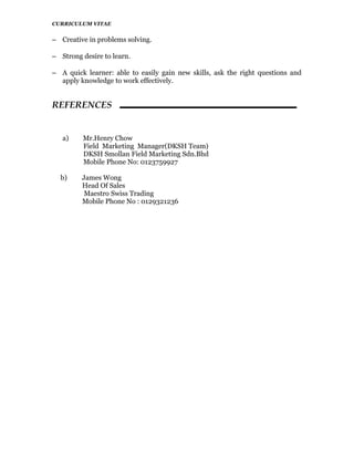 Julie Gan Yoke Kee Resume | PDF