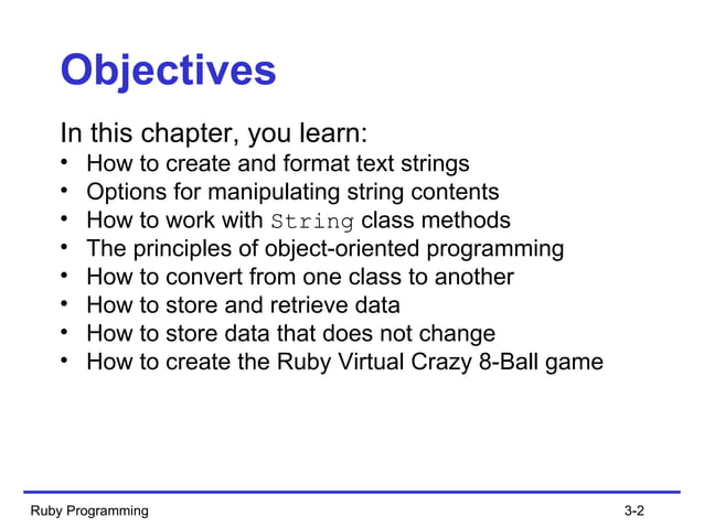 Strings Objects Variables | PPT