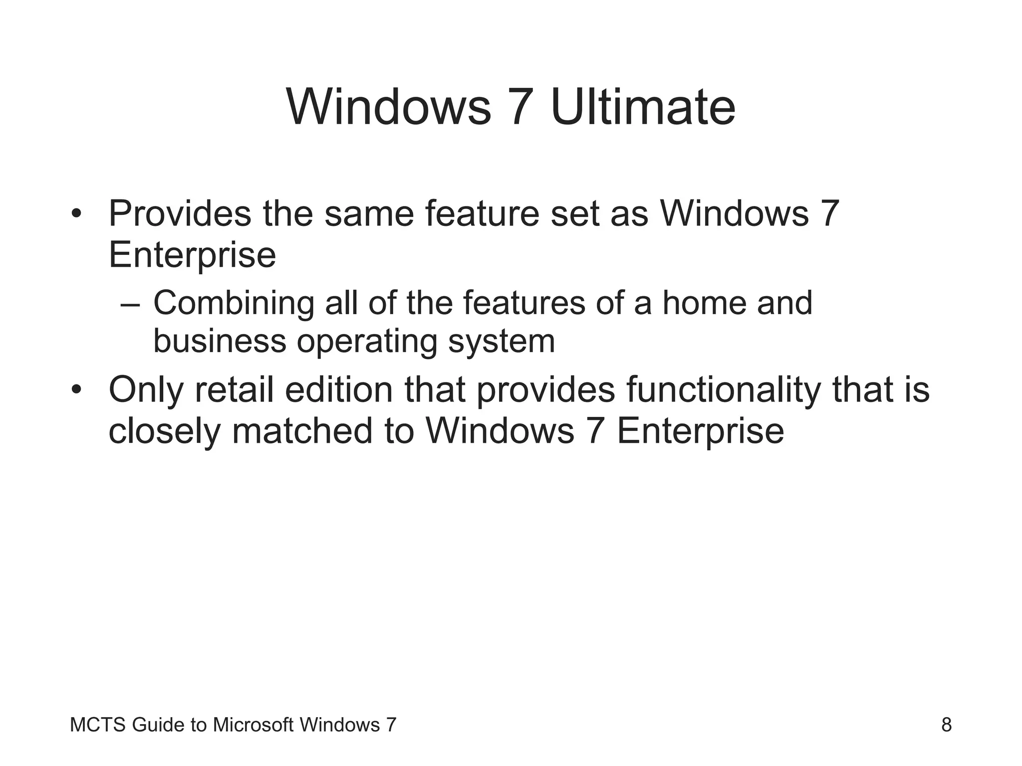 Guide To Windows 7 - Introduction to Windows 7 | PPT
