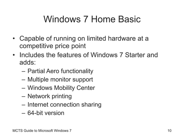 Guide To Windows 7 - Introduction to Windows 7 | PPT