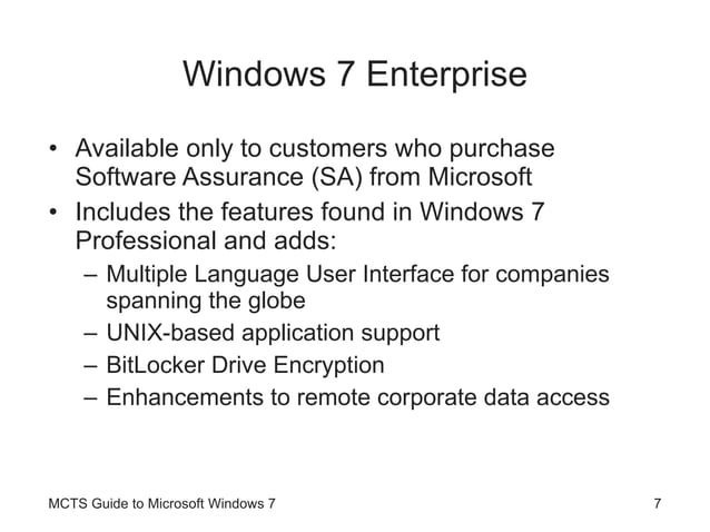 Guide To Windows 7 - Introduction to Windows 7 | PPT