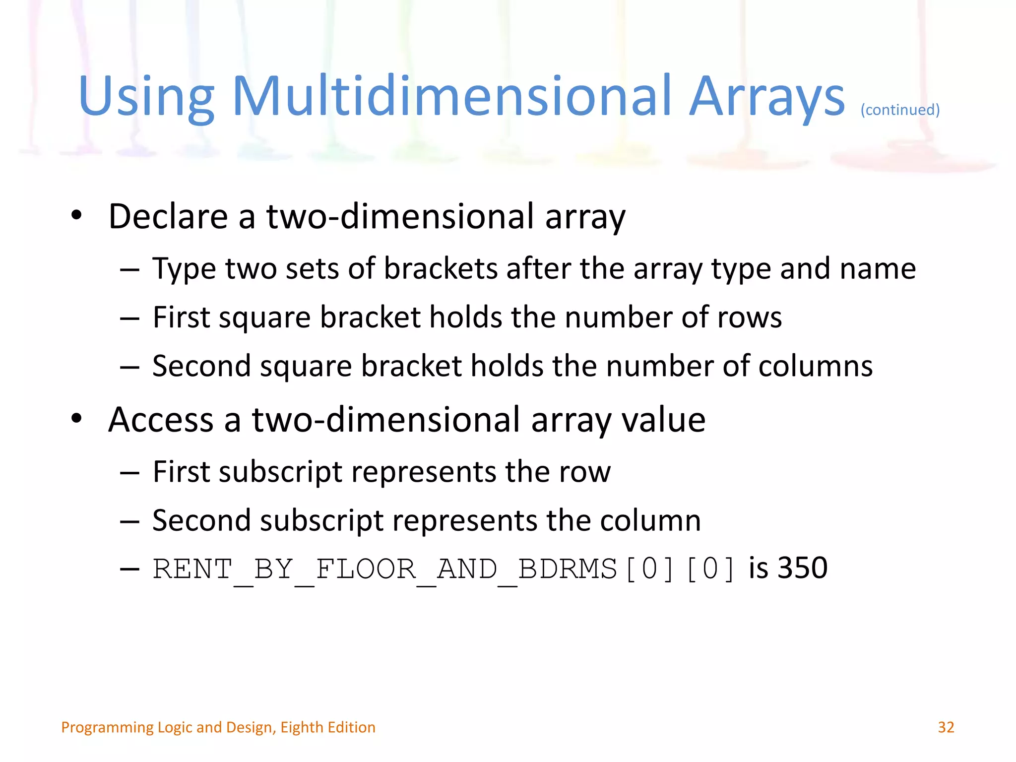 Programming Logic and Design: Working with Data | PPTX
