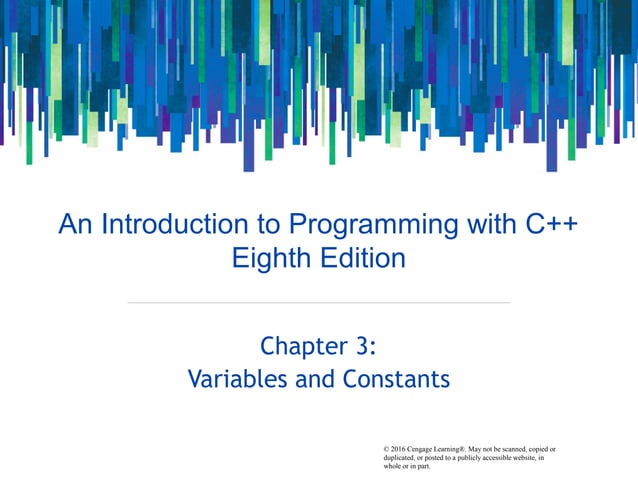 Chapter 3 - Variables and Constants | PPT