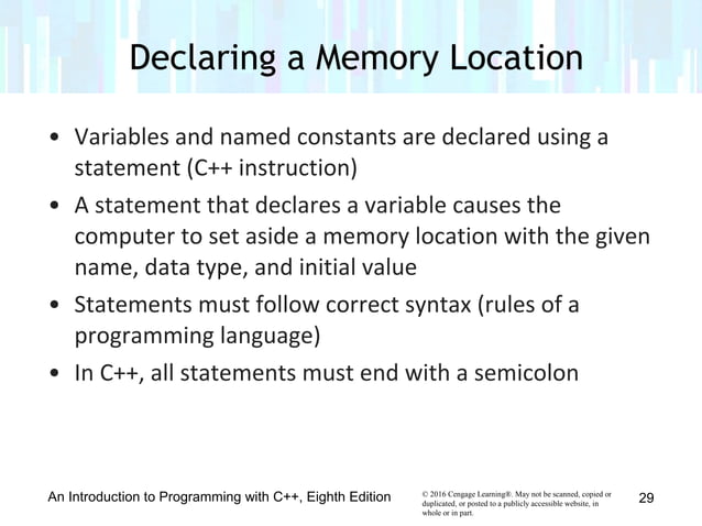 Chapter 3 - Variables and Constants | PPT Chapter 3 - Variables and Constants | PPT