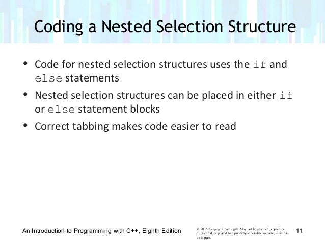 Chapter 6 More On The Selection Structure 