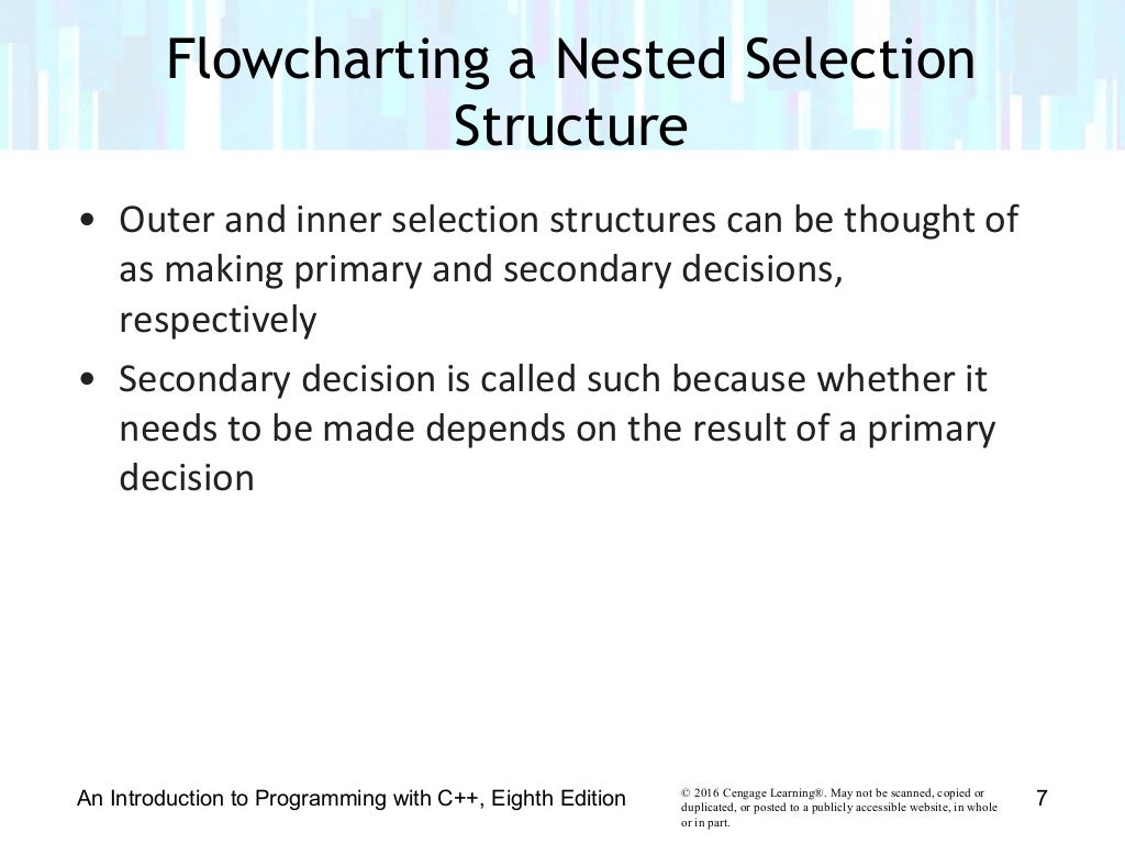 Chapter 6 More On The Selection Structure