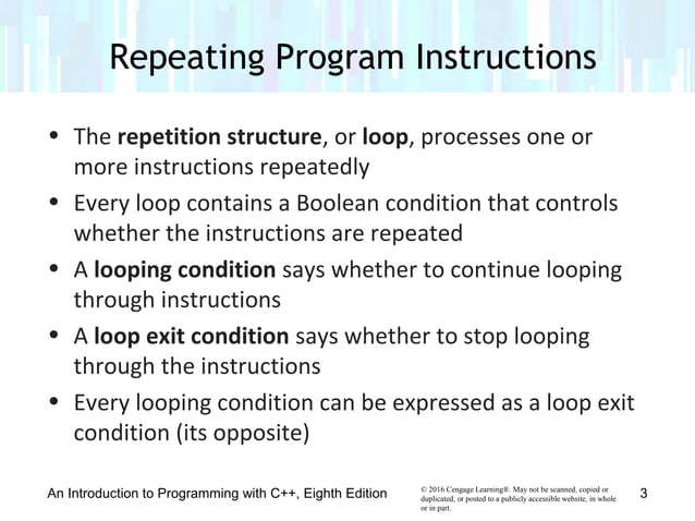 Chapter 7 - The Repetition Structure | PPT | Programming Languages | Computing