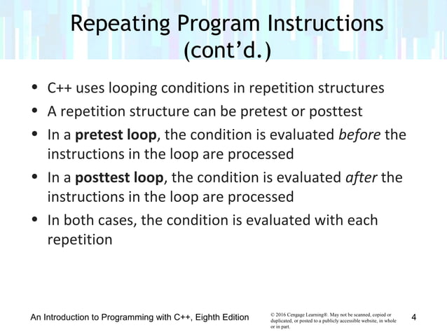 Chapter 7 - The Repetition Structure | PPT | Programming Languages | Computing