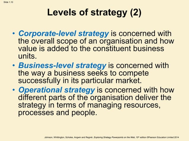 exploring strategy.ppt | Business Administration | Business