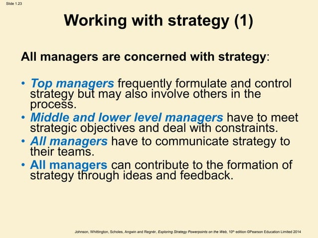 exploring strategy.ppt | Business Administration | Business