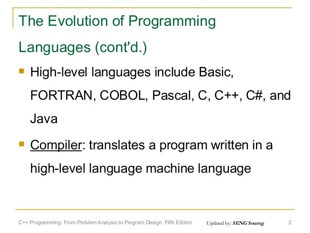 C++ Programming Chapter 01