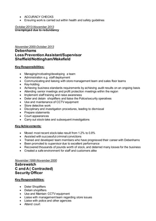Dave CV NEW | DOCX