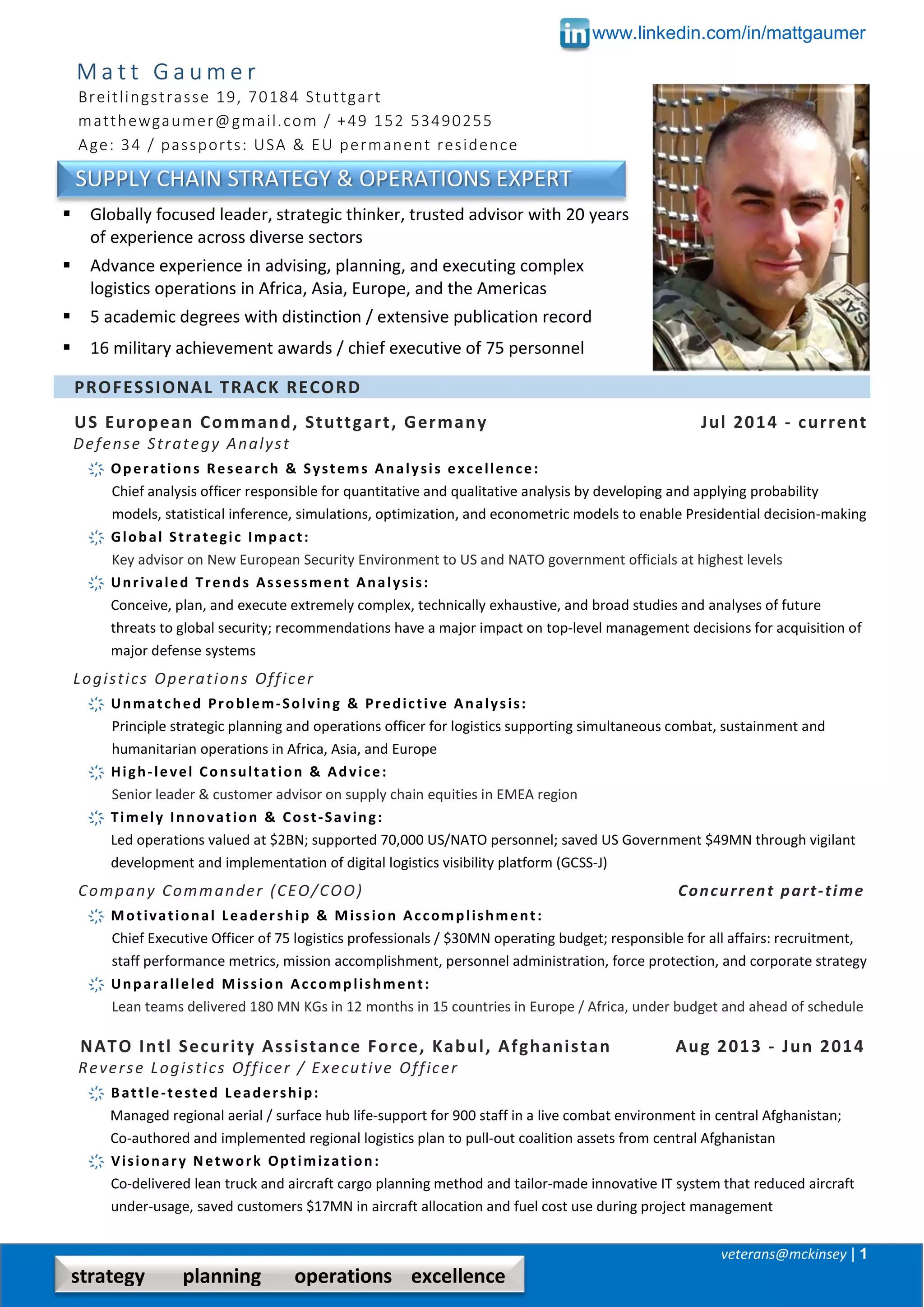 Gaumer McKinsey ENG | PDF | Logistics | Business