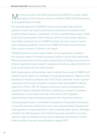 World Health Statistics 2022 by WHO | PDF