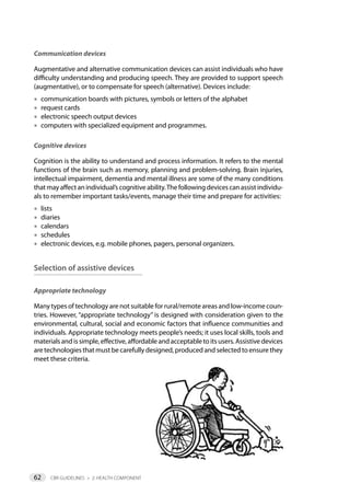 WHO CBR Matrix Health Component | PDF