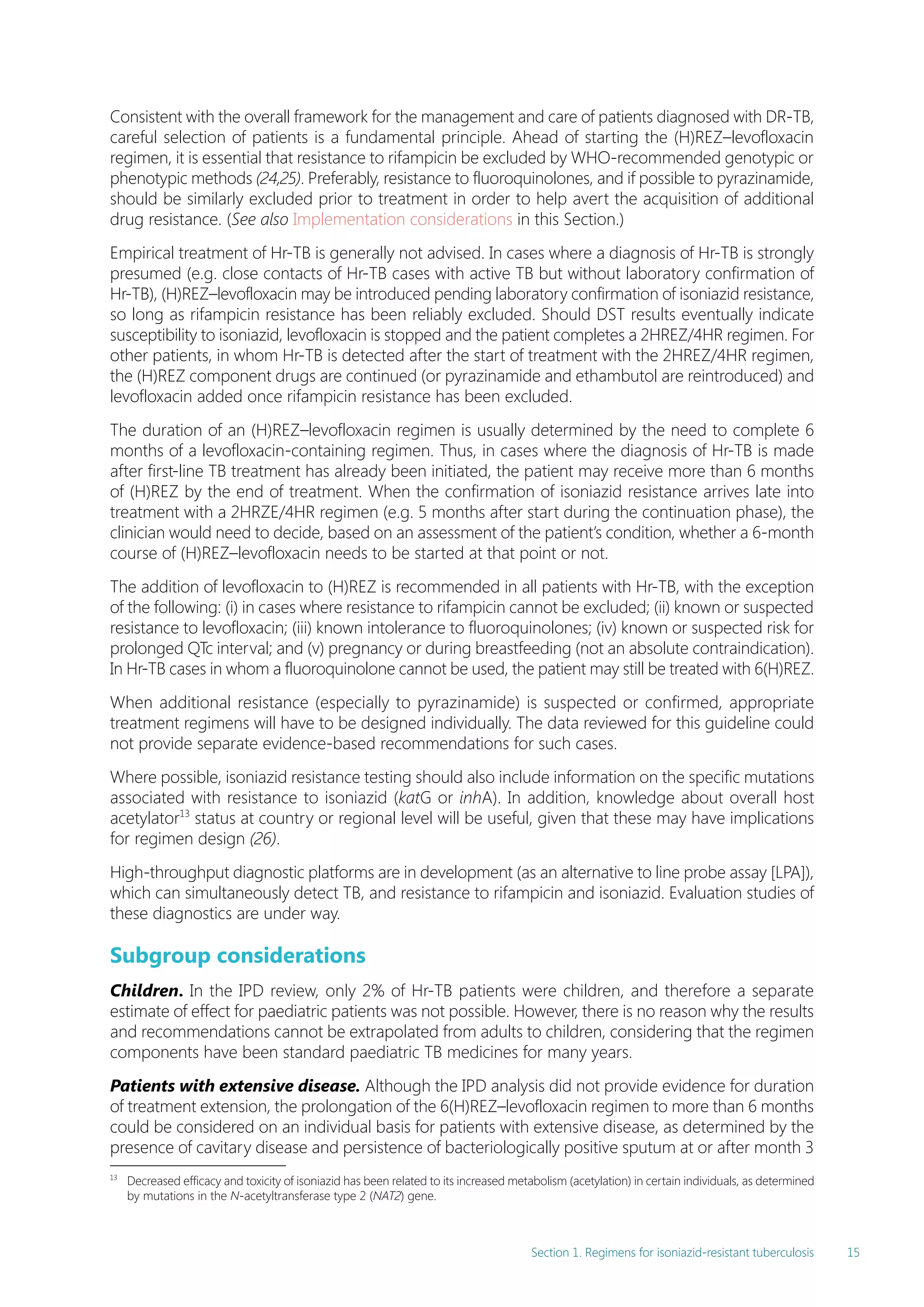 WHO consolidated guidelines on drug-resistant tuberculosis treatment ...