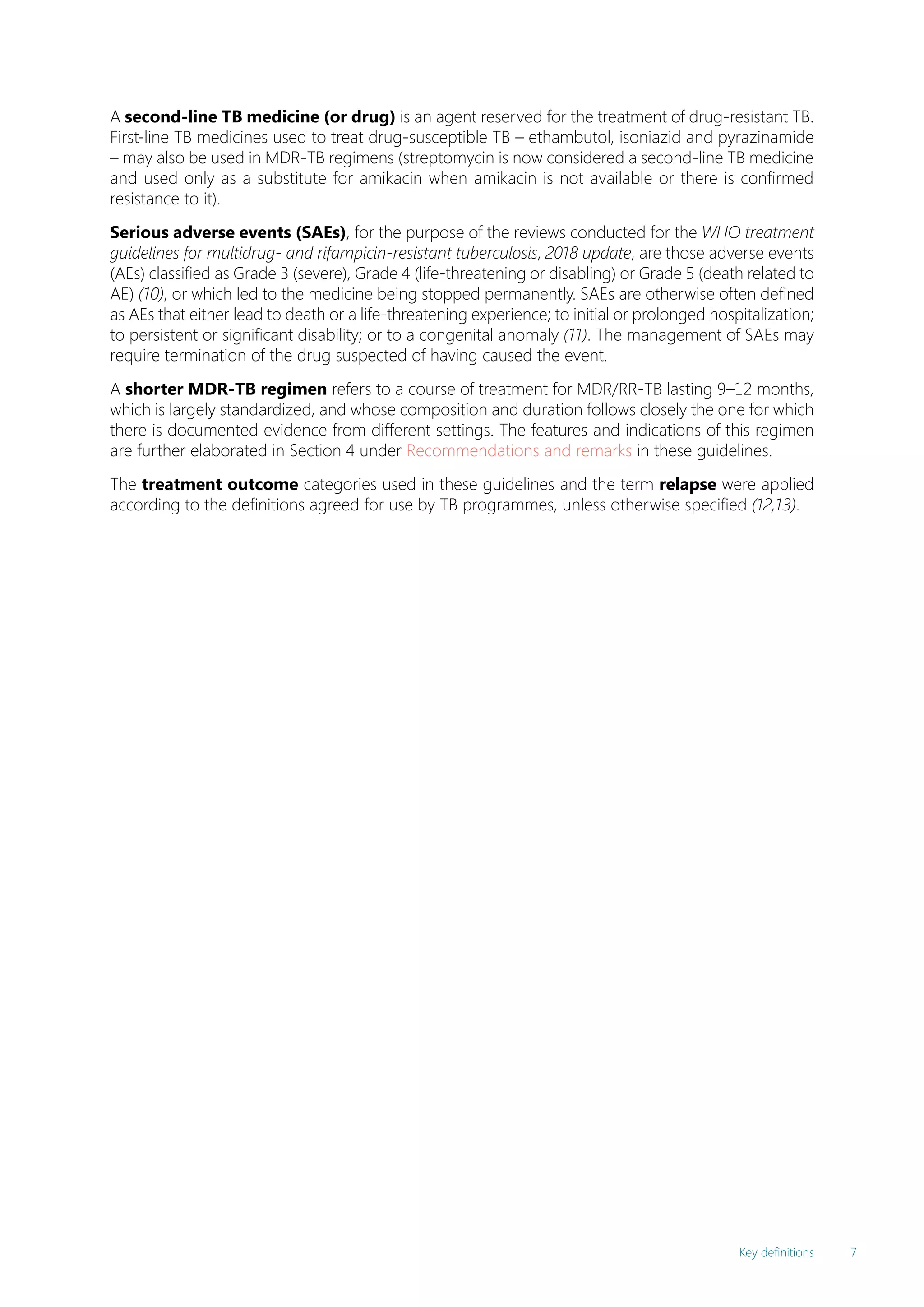 WHO consolidated guidelines on drug-resistant tuberculosis treatment ...