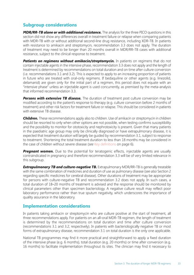 WHO consolidated guidelines on drug-resistant tuberculosis treatment ...