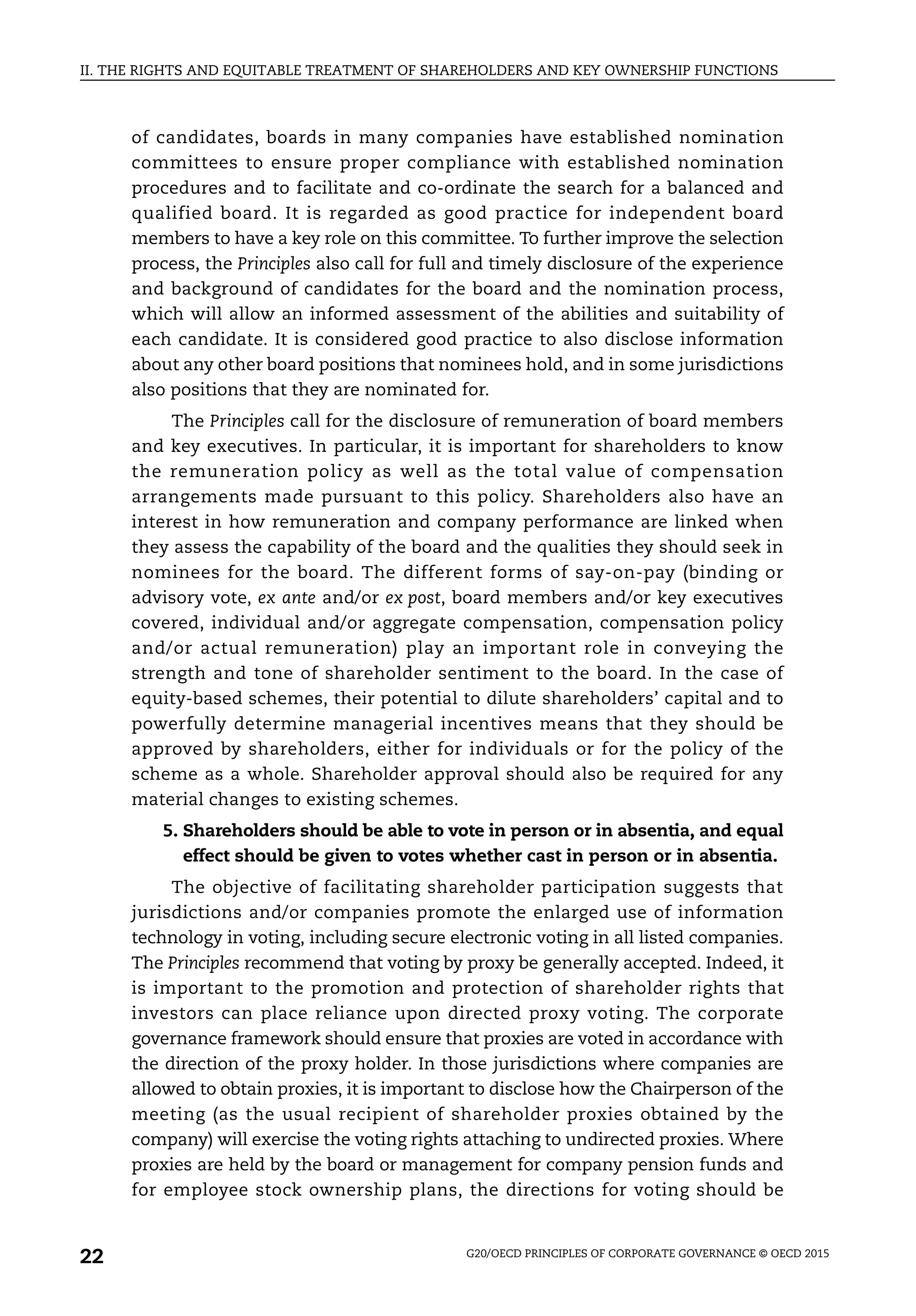 G20/OECD Principles of Corporate Governance | PDF