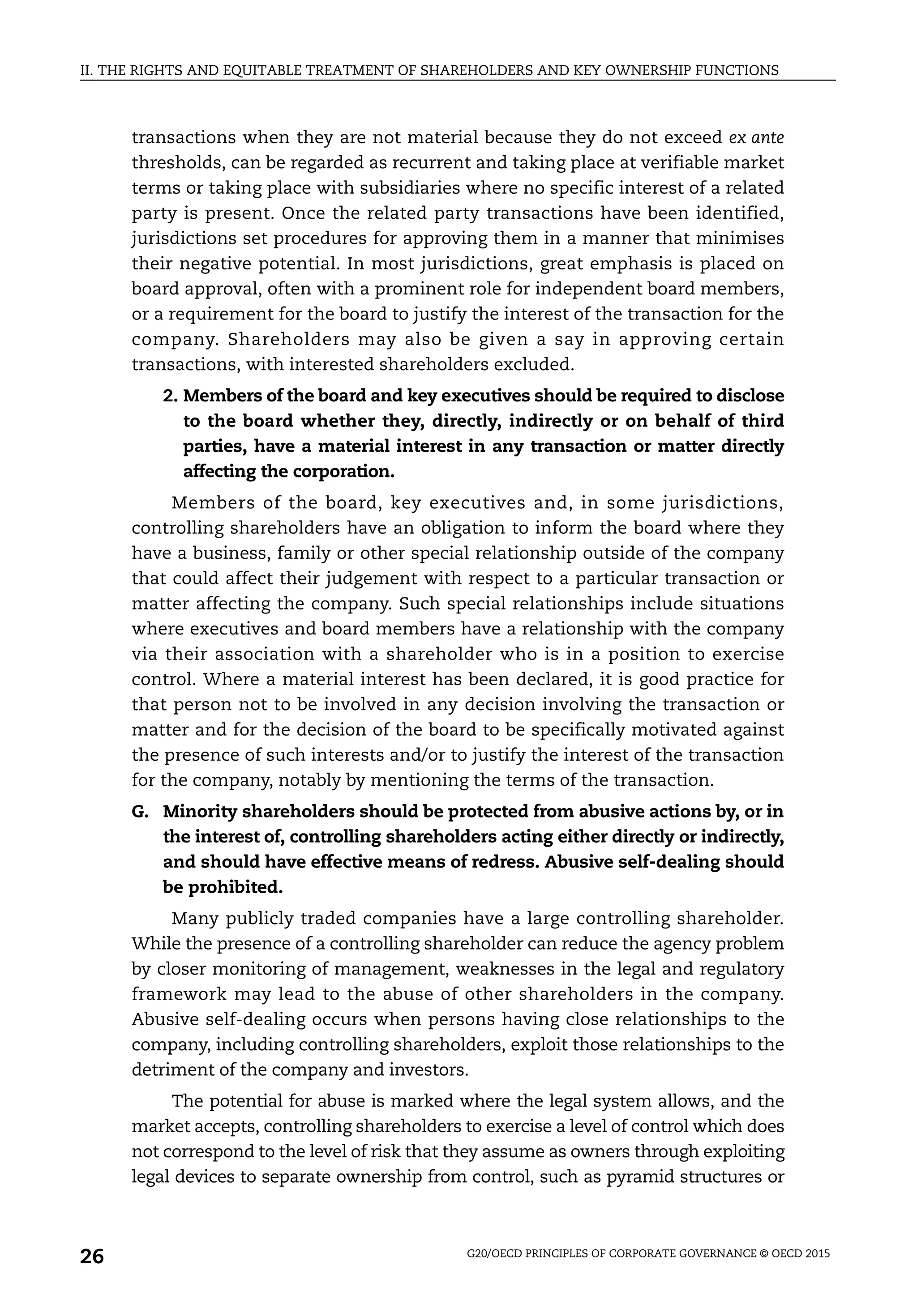 G20/OECD Principles of Corporate Governance | PDF