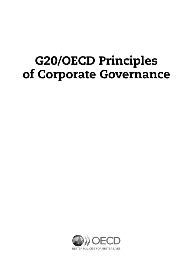 G20/OECD Principles of Corporate Governance | PDF