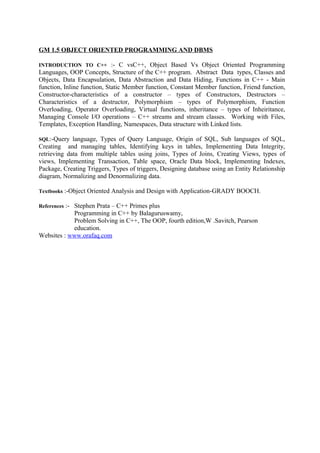 m tech syllabus | DOC