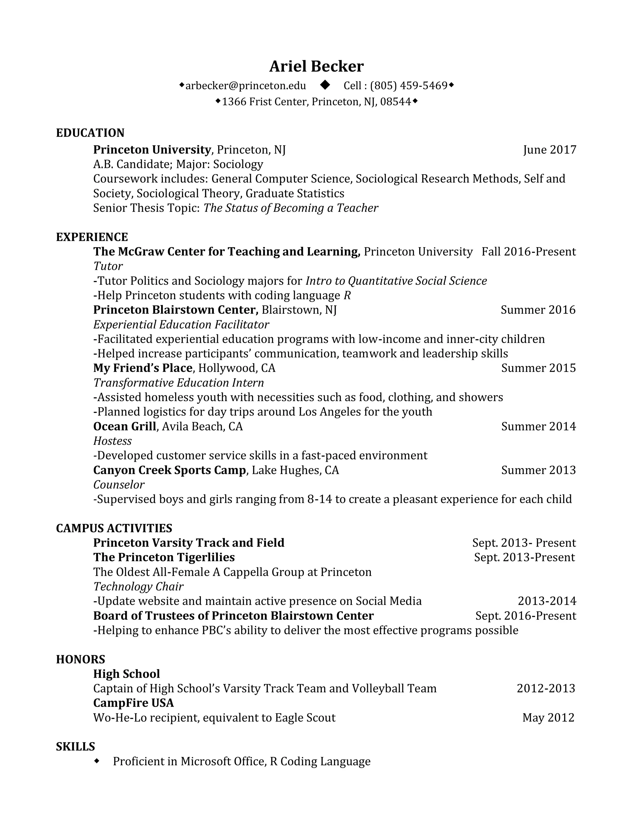 Becker_Ariel_Resume | PDF