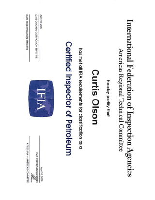 IFIA- Certification | PDF