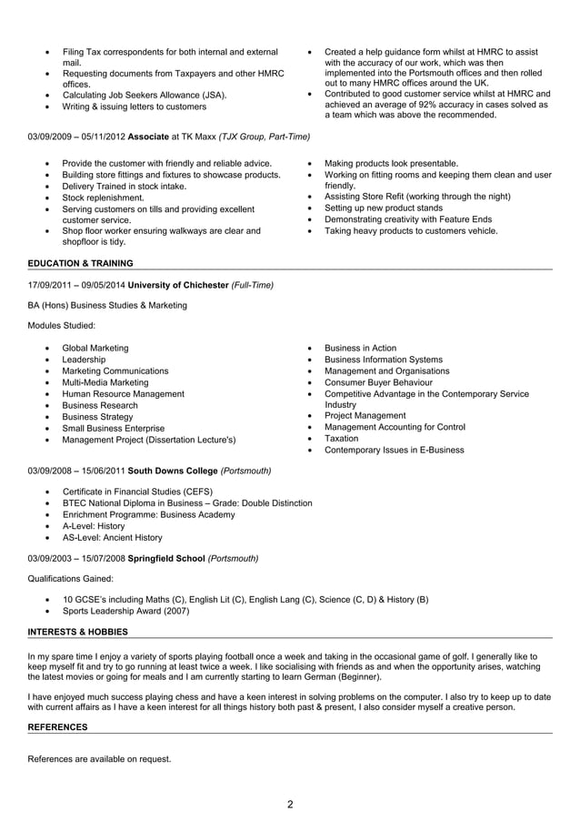 Andrew Stubbs CV | DOC